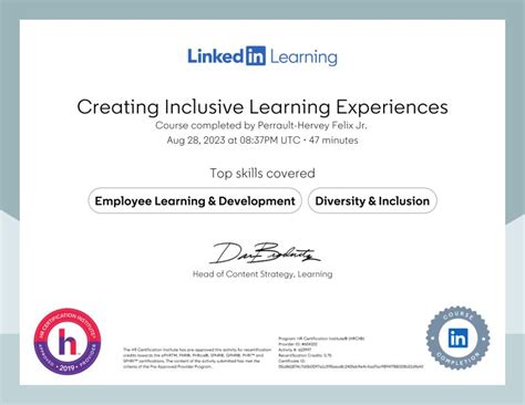 perrault hervey felix jr on linkedin certificate of completion