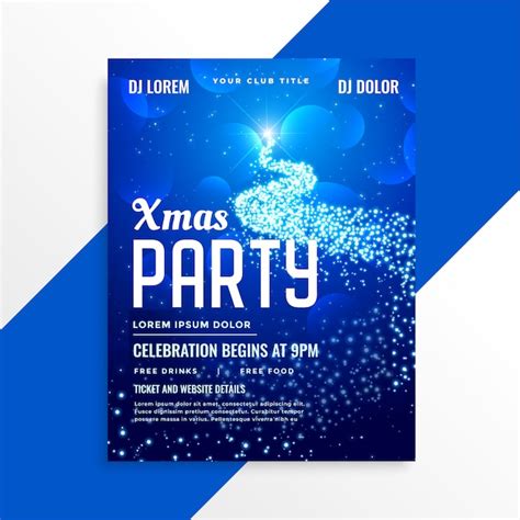 메리 크리스마스 전단지 카드 템플릿 무료 벡터