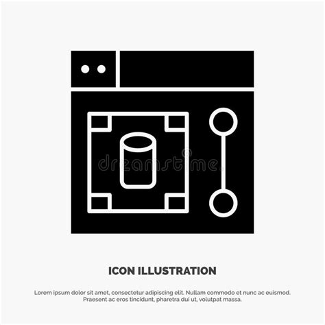 Web Design Designer Tool Solid Glyph Icon Vector Stock Vector Illustration Of Technology