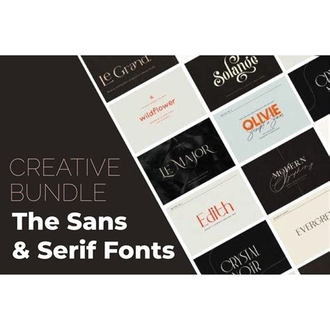 FONT Creative Bundle The Sans Serif Font Set OTF TTF WOFF Shopee Malaysia