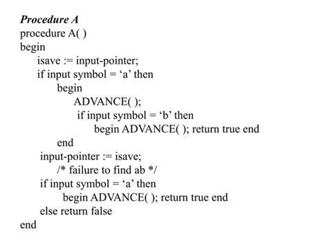 Recursive Descent Parsing Ppt