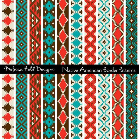Native American Border Patterns Digital Clipart Etsy