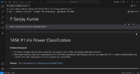 Sanjay Kumar Piske On Linkedin Machinelearning Datascience Irisclassification Oasisinfobyte