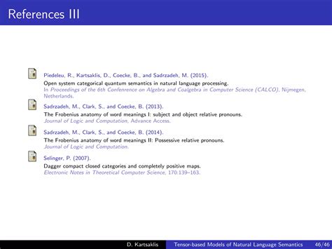 Tensor Based Models Of Natural Language Semantics Ppt