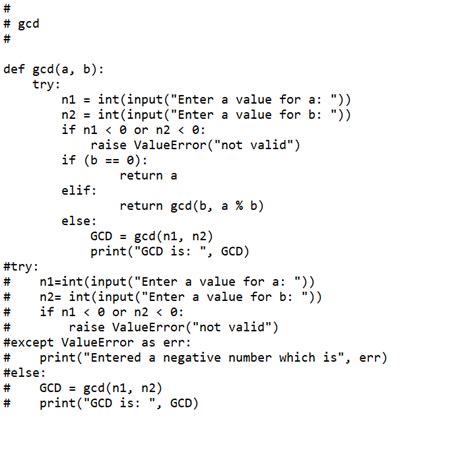 Solved How To Successfully Run This Gcd Code In Python Chegg