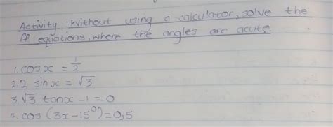 Activity Without Using A Calculator Solve StudyX