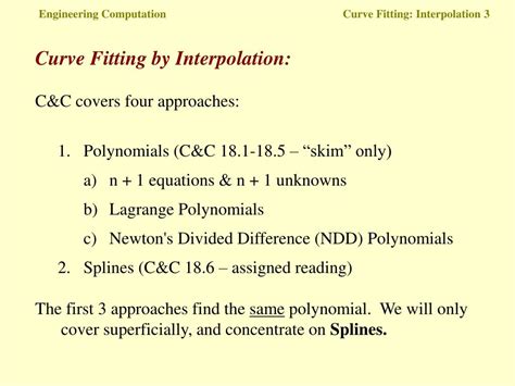 Ppt Engineering Computation Curve Fitting Interpolation Powerpoint Presentation Id