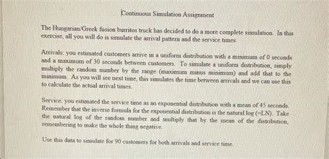 solved continuous simulation assignment the hungarian greek