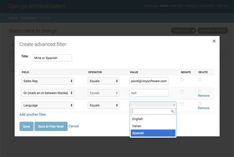 github modlinltd django advanced filters add advanced filtering