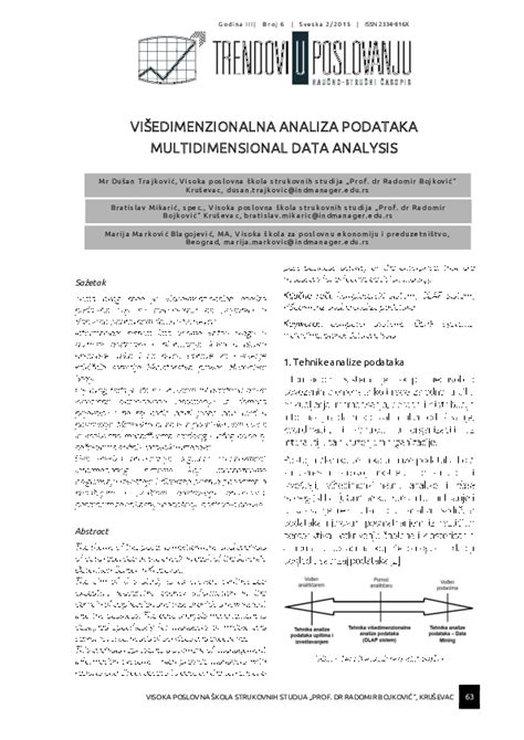 Pdf Multidimensional Data Analysis
