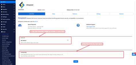 Install Litespeed Lsws Webuzo