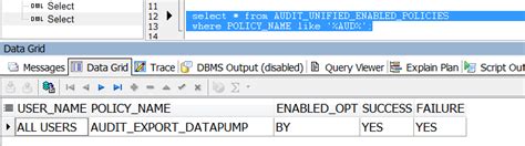 exploring oracle 12c unified auditing geodata master