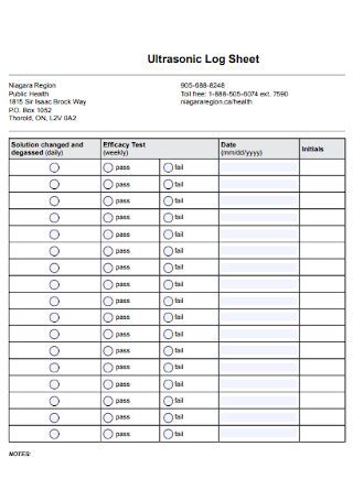 SAMPLE Log Sheet Templates In PDF MS Word