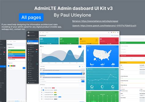 Adminlte Admin Dasboard Ui Kit V3 Figma