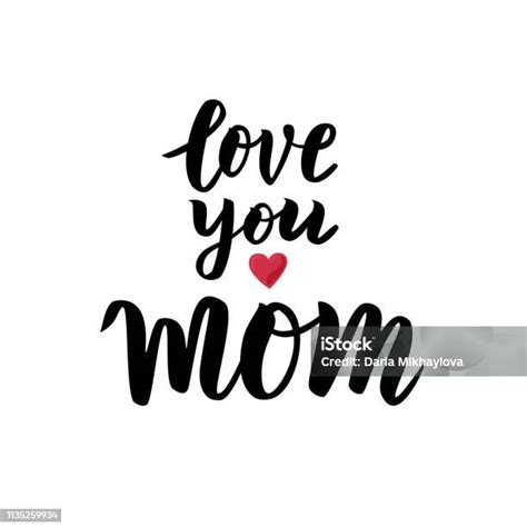 엄마 손 글자 텍스트를 사랑 해요 카드 포스터 배너 초대장 엽서 및 아이콘에 좋습니다 레터링 타이포 그래피 공휴일에 대한 스톡 벡터 아트 및 기타 이미지 Istock