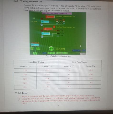 Solved Lab 3 Three Phase Induction Machine Parameters 1