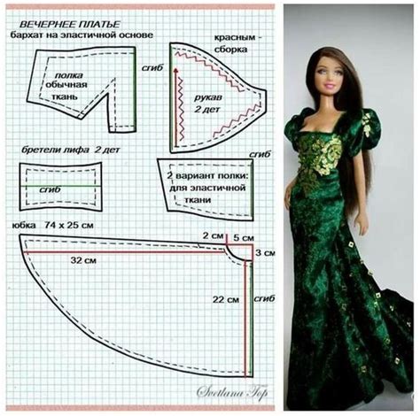 Выкройки одежды для Барби в натуральную величину Это интересно Все о куклах и игрушках In