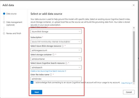 Azure Ai Studio Playground Add Your Data Trigger Error