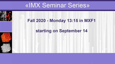 Imx Seminar Series Epfl