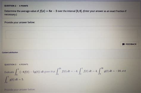 solved question 2 4 points determine the average value of