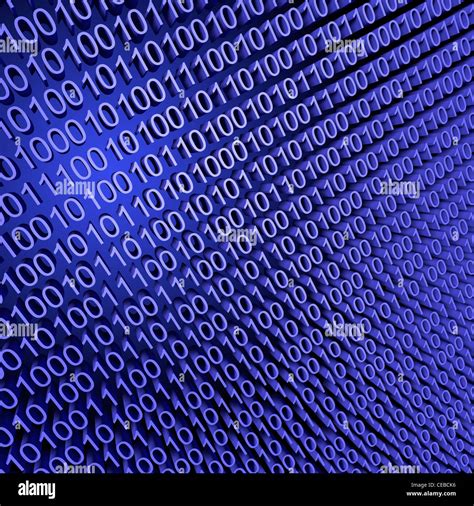 Binary Code Zeros And Ones Creating Blue Background Stock Photo Alamy