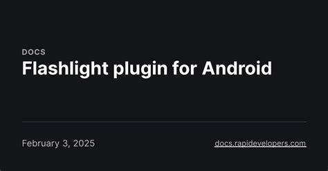 Flashlight Plugin For Android
