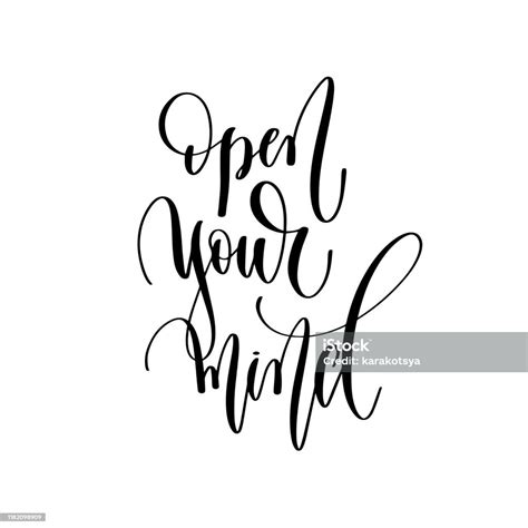 당신의 마음을 엽니 다 핸드 레터링 오버레이 타이포그래피 요소 개념에 대한 스톡 벡터 아트 및 기타 이미지 개념 검은색 격언 Istock