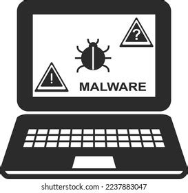 Warning Malware Icon Laptop Virus Warning Stock Vector Royalty Free 2237883047 Shutterstock