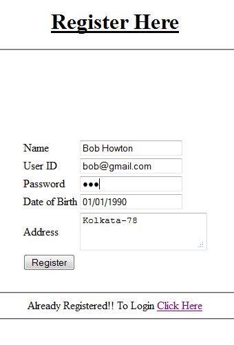 Make A Registration Page Using Jspproject1 Nested Code Tech Float