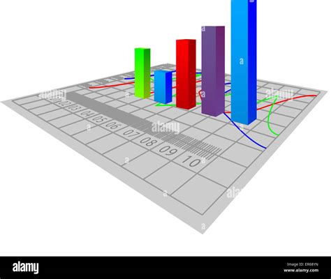 Three Dimensional Chart Statistics Analysis Of Isolated On White
