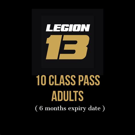 10 Class Pass Adults L13onlinestore