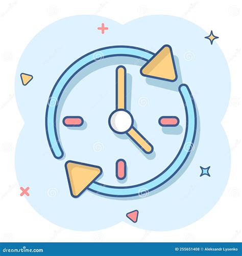 Clock Countdown Icon In Comic Style Time Chronometer Vector Cartoon Illustration Pictogram