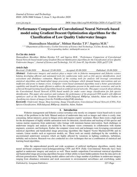 Pdf Performance Comparison Of Convolutional Neural Network Based Model Using Gradient Descent