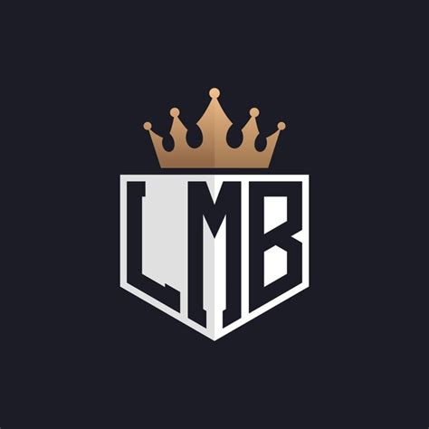 Premium Vector Luxury Lmb Logo With Crown Elegant Initials Lmb Letter