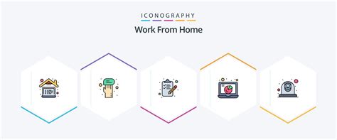 Work From Home 25 Filledline Icon Pack Including Camera Sharing