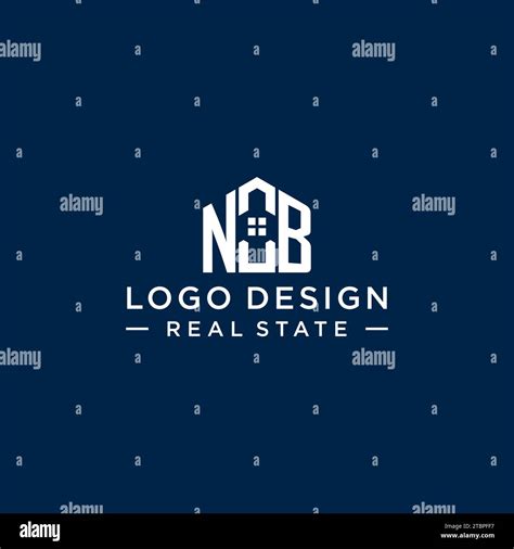 Initial Letter Nb Monogram Logo With Abstract House Shape Simple And Modern Real Estate Logo