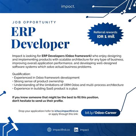 Erika Shafira On Linkedin Developerjobs Odoodeveloper Odooerp Odoo Hiringdevelopers