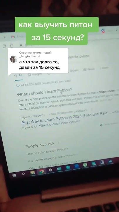 как выучить Python за 15 секунд информатика программирование Python