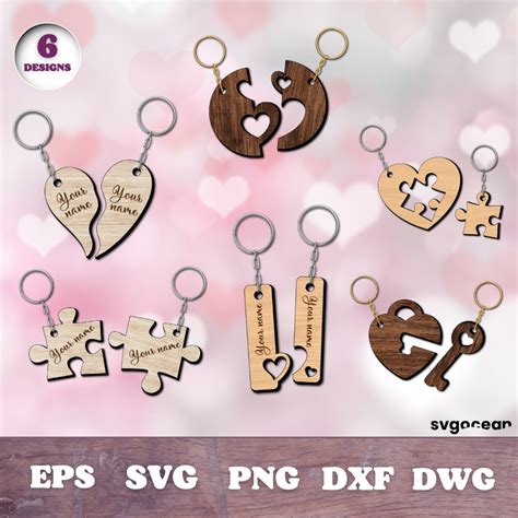 Valentines Day Couple Keychain Laser Cut File — Svgocean