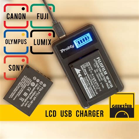 แท่นชาร์จ แบตกล้อง Usb Fw50 Npw126 Bls5 Blh7 Blg10 Lpe12 Lpe17 Lpe6 Battery Sony