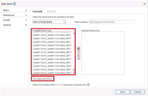Aiqum Not Listing Some User Or Group Quotas When Setting Up Alert Netapp Knowledge Base