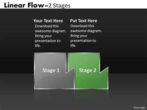 Linear Flow Stages Presentation PowerPoint Templates PPT