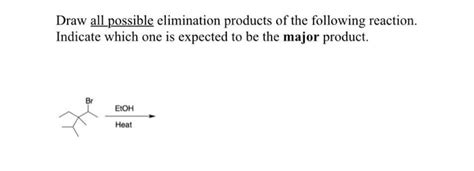 Solved Draw All Possible Elimination Products Of The