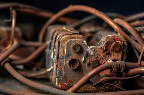 Premium Ai Image Captivating Closeup Unveiling The Intricate World Of Weathered Electrical