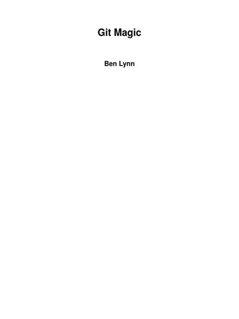 Git Magic Pdf Version Control Tab Gui