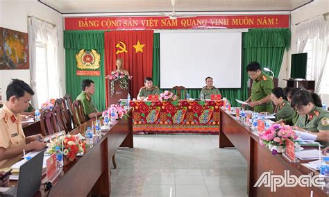 Bộ Công an kiểm tra việc tổ chức thi hành pháp luật và công tác pháp chế tại Tiền Giang Báo Ấp