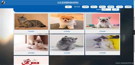 Java社区流浪猫狗救助网站开题源码 Csdn博客