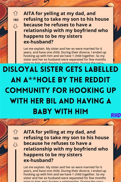 Disloyal Sister Gets Labelled An A Hole By The Reddit Community For Hooking Up With Her Bil And