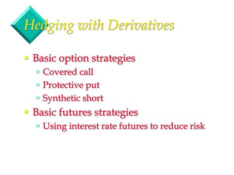 PPT Hedging Risk With Derivatives PowerPoint Presentation Free Download ID