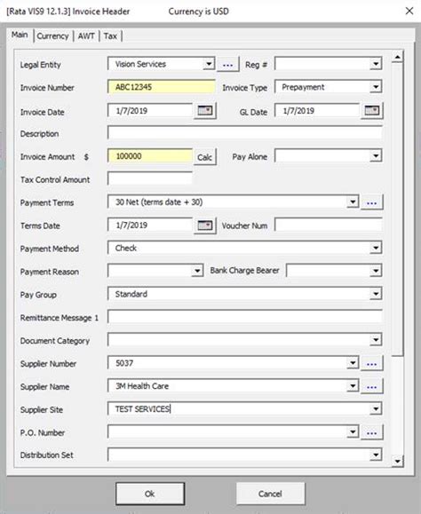 Invoice Header Invoice Header
